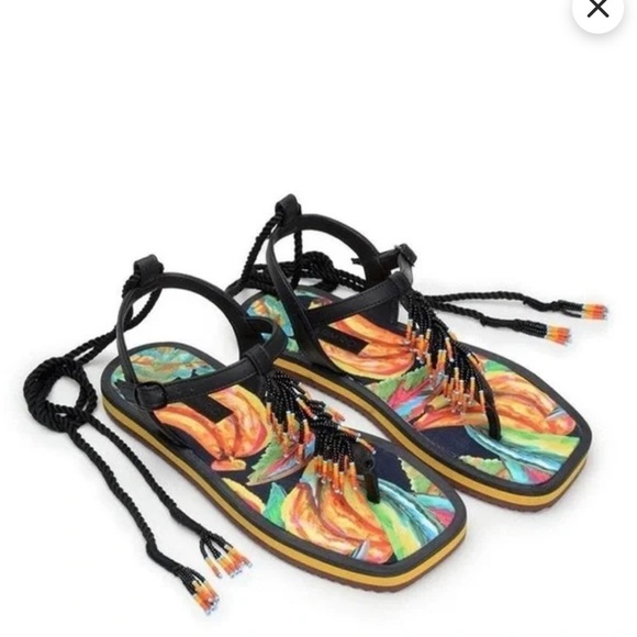 FARM Rio | Shoes | Farm Rio Beaded Womens Sandals | Poshmark